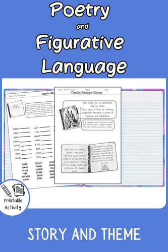 Poetry & Figurative Language Escape Room Story & Puzzle Activities 4th ...