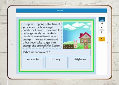 Reading Comprehension: Easter (Boom Cards) by Living and Loving Primary
