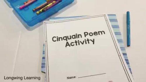 Cinquain Poem Template Poetry Month Bulletin Board Poetry ELA One Pager ...