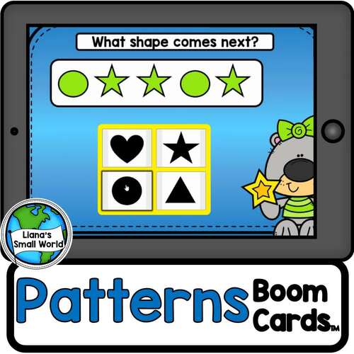 Complete the Pattern Boom Cards tm Paperless Digital Task Cards