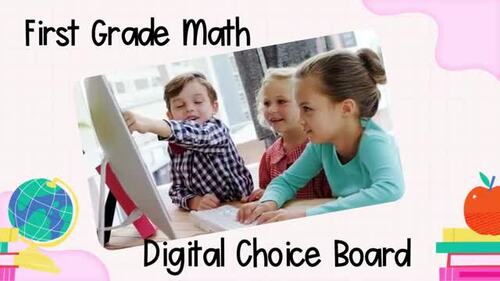 Digital Choice Board - First Grade Math Review by Standards in Elementary