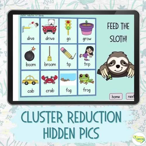 Cluster Reduction Minimal Pairs Boom Cards™ Hidden Pictures R S L Blends