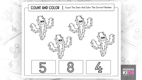 Counting Objects to 20 - Autism Math Activities Worksheet | TPT
