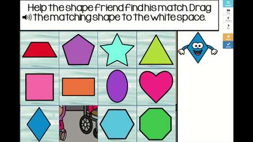 Back to School Shapes Math Centers | Digital Game Boom Cards | TPT