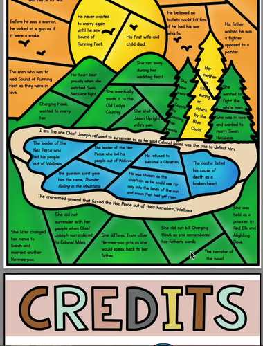 "Thunder Rolling in the Mountains" Color By Code Novel Activity Game