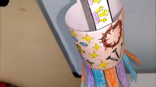 Good Friday Art Activities Windsock Craft Project,Catholic Mobile Craft