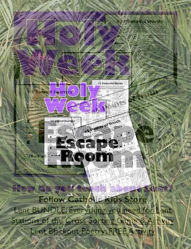 Holy Week Escape Room | Lent Activity | Reading Comprehension ...