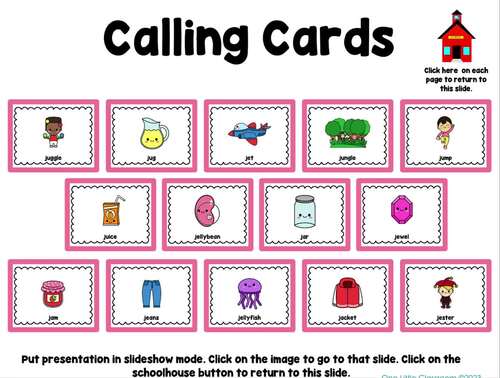 Beginning Sound Bingo Game Letter J by One Little Classroom | TPT