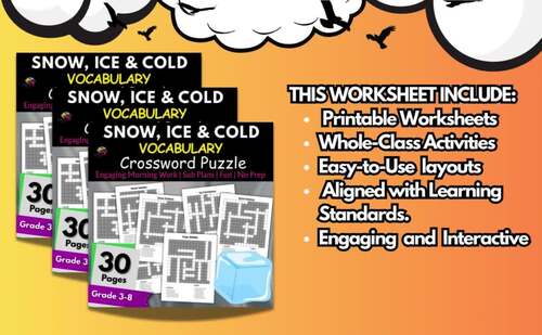 Ice & Snow Arctic Climate Crossword Puzzle Activities 4th,5th,6th,7th ...