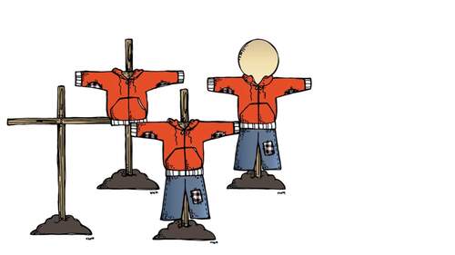 Build a Scarecrow clip art digi stamp Mini by Melonheadz Clipart