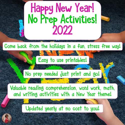 Happy New Year 2023 No Prep Activities by Elementary Matters | TpT