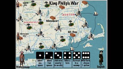 13 Colonies Social Studies Activity #15 - King Philip's War (Metacom)