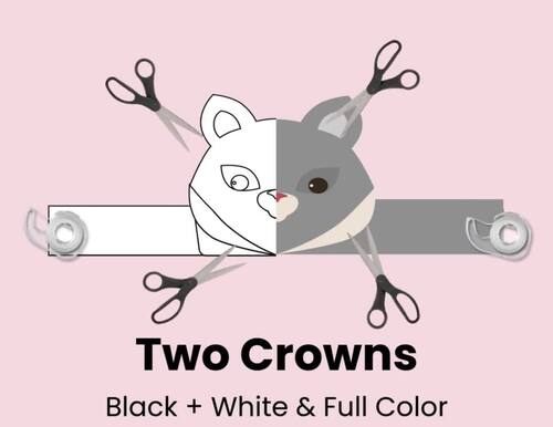 Wolf Crown / Party Hat / Mask / Costume / Animal / Headband ** Two ...