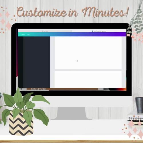 Boho Inspired Email Signature Template for Teachers | Editable | TpT