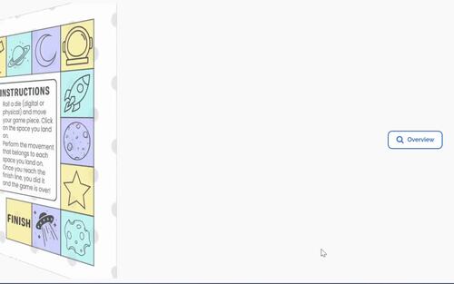 Space Explorer Gross Motor Board Game | Boom Cards Deck by A Pedi PT