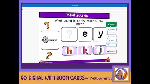 Distance Learning Boom™ Cards: Phonological Awareness- Initial sounds