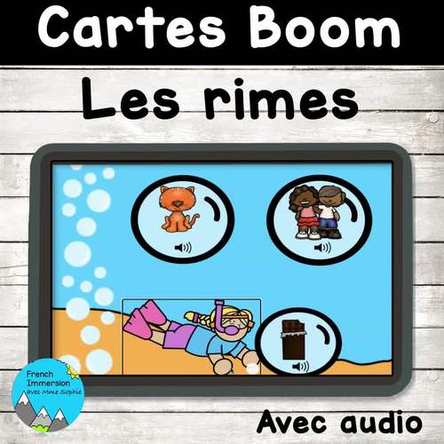Rimes trouve le mot French rhymes Boom™ with audio Phonological awareness