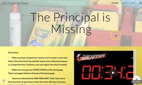 Back to School - Digital Escape Room - Distance Learning - Math and LA