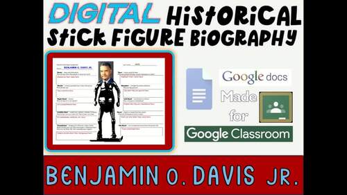 VETERANS DAY BUNDLE: 55 Google Doc Military Stick Figure Mini Bios