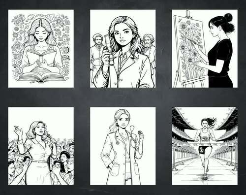 Women's History Month: Celebrating Trailblazers and Icons Coloring Book