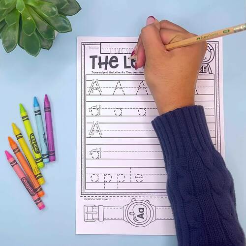 Tracing Letter Worksheets Uppercase Lowercase Alphabet Printing Practice