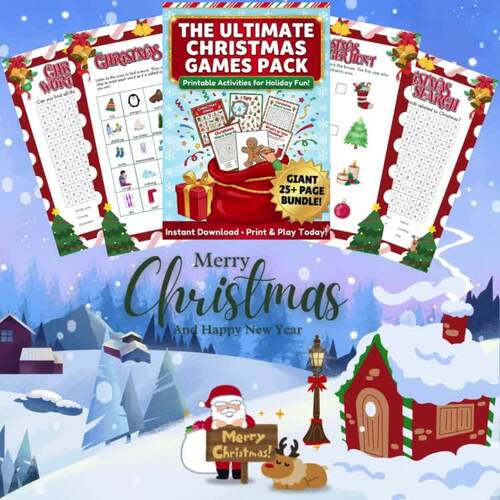 December Survival Kit: Christmas Bingo, Scavenger Hunts, Puzzles & Math