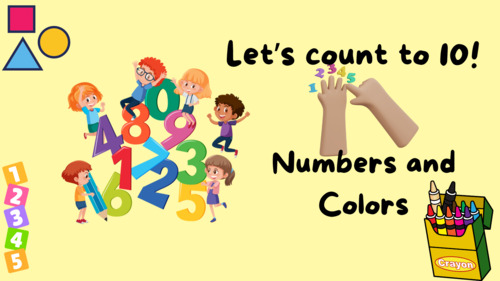 Counting to 10 Numbers and Colors by Nia's Speech Folder | TPT