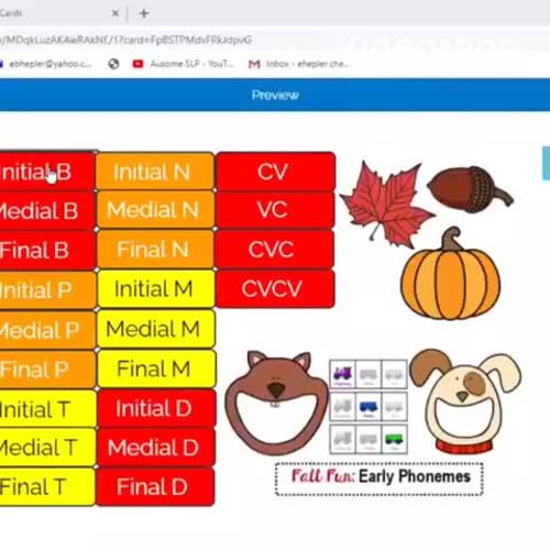Fall Speech Therapy Boom Cards for Articulation | Apraxia CVC by Ausome ...