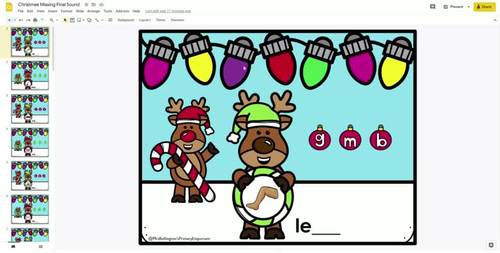 Christmas CVC Digital Activity - Missing Final Sound by The Primary ...