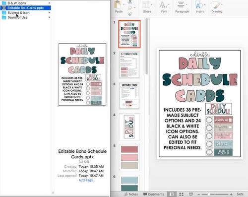 EDITABLE Boho Daily Classroom Schedule Cards by Miss Cabrera's Corner