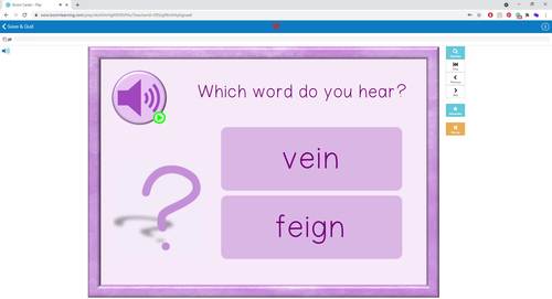 F V Auditory Discrimination #2 BOOM CARDS for Adult ESL by Rike Neville