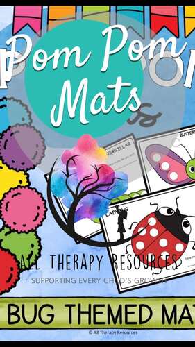 FINE MOTOR ACTIVITES - BUG THEMED POM POM MATS - OCCUPATIONAL THERAPY