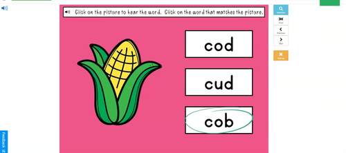 Blending CVC Words for Reading Fluency and Comprehension Boom™ Cards set 1