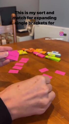 Expanding Single Brackets - Sort & Match Task Cards - Year 7 to 10 Algebra