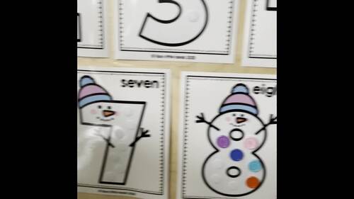 Winter Math - Counting, Numbers- Preschool, Kindergarten, Special Education