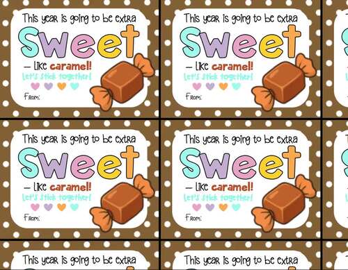 Caramel Candy Beginning of Year Gift Tag- This year is going to be ...