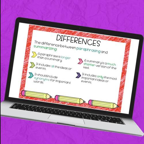 Summarizing and Paraphrasing Research Activities for Google Slides