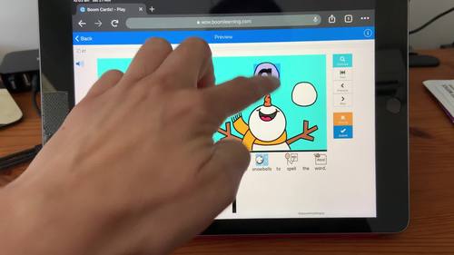 CVC spelling [middle a]: SNOWMAN THEME - Interactive PPT and BOOM CARDS