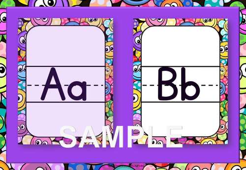 ALPHABET POSTERS without Pictures l DECOR l SMILEY FACES DESIGN | TPT