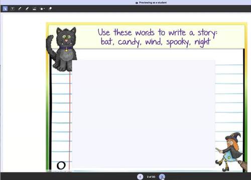Halloween Creative Writing Prompts & Story Starters: Printables & EASEL ...