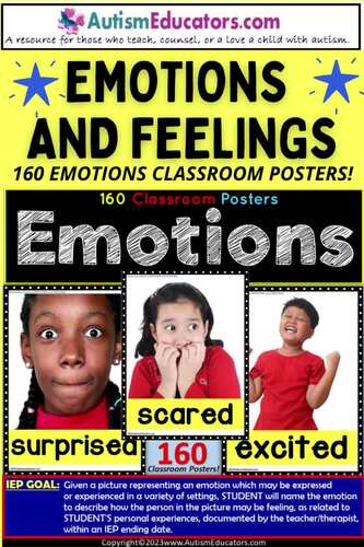 Emotions and Feelings Classroom Posters by Autism Educators | TPT