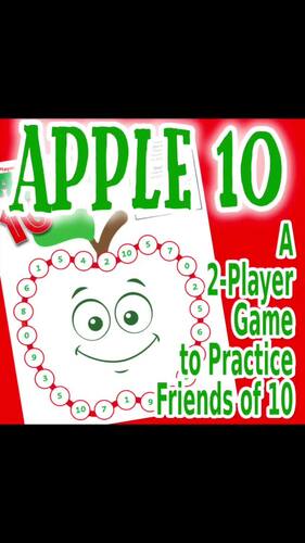 Apple 10: A 2-Player Game to Practice the Friends of 10 by Jersey Teacher
