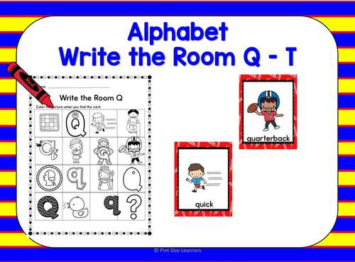 Alphabet Write the Room Center Q - T by Pint Size Learners | TPT