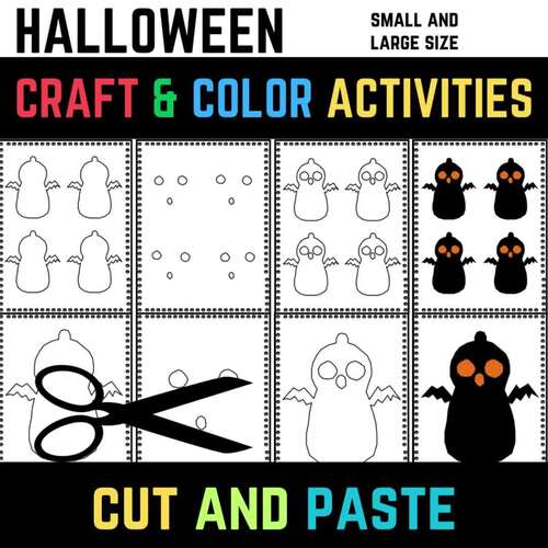 1st Grade October Halloween Crafts Activities Cut and Paste Small and ...