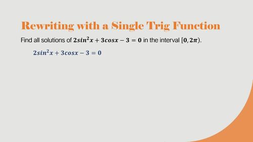 Solving Trig Equations (Part 1) PowerPoint™ Presentation by Jellybean Math