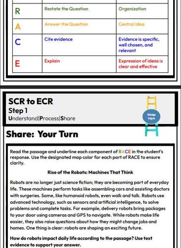 Short and Extended Constructed Response Practice Worksheet 3rd 4th 5th ...