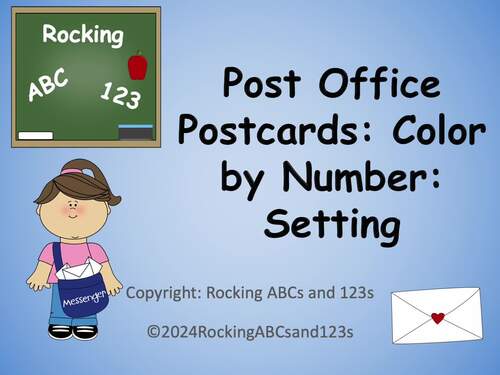 Post Office Setting: color by number Reading Comprehension Digital Game