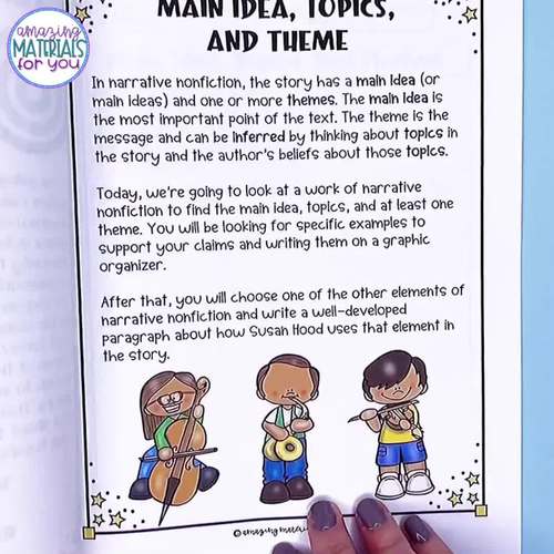Narrative Nonfiction Lessons by Amazing Materials for You by Amy Dickson