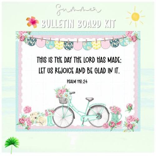 Summer Bulletin Board Christian Classroom Decor Printable by ...