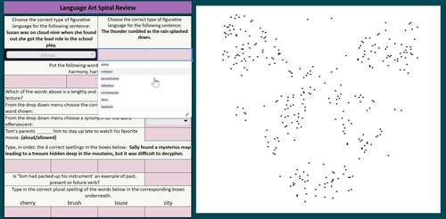 NO PREP - Spiral Language Art Review for 4th/5th Grades - Jaguar